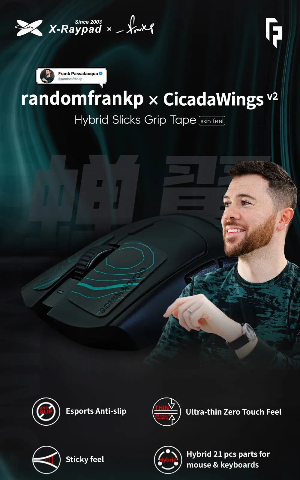 X-raypad x randomfrankp Cicada Wings v2 - Universal Pre-cut – Micemod