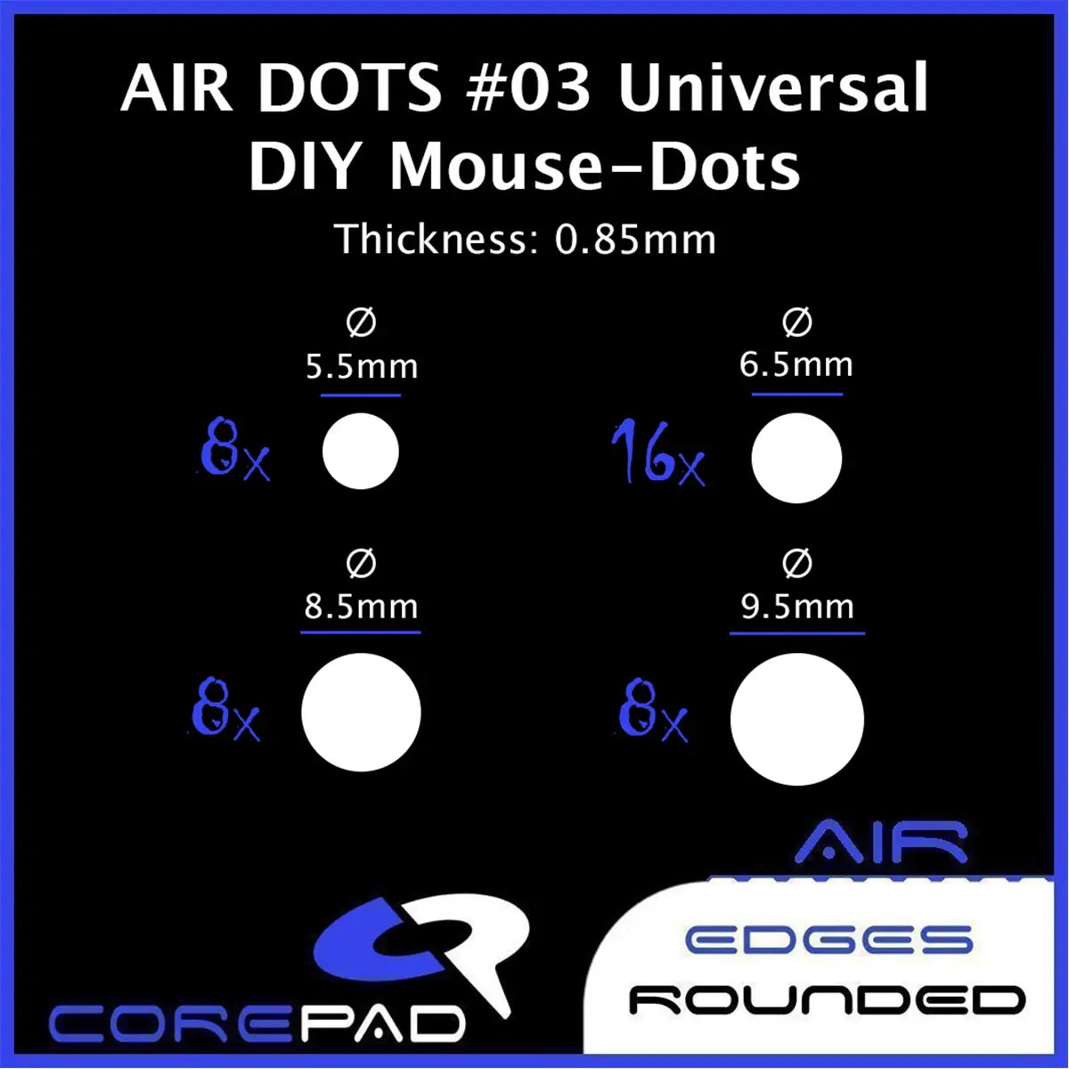 Corepad AIR - Universal DIY Dots (0.85 mm) – Micemod